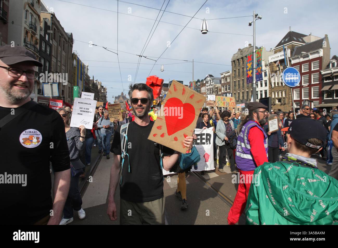 AMSTERDAM,NETHERLANDS - MARCH 21 : Thousands of the people take part ...