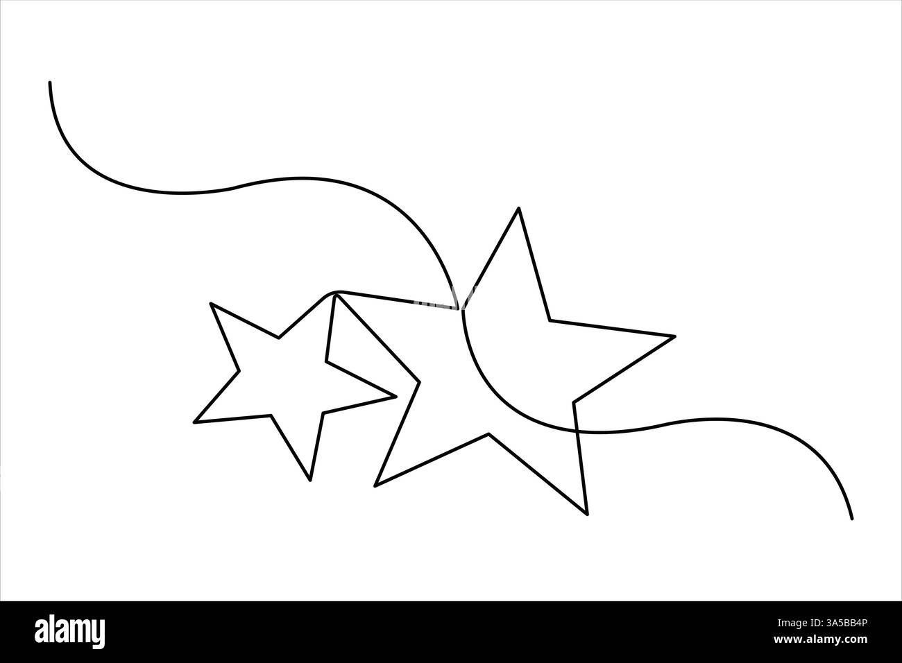 Star continuous one line art drawing of minimalist star vector ...