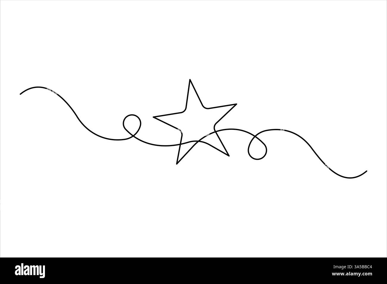 Star continuous one line art drawing of minimalist star vector ...