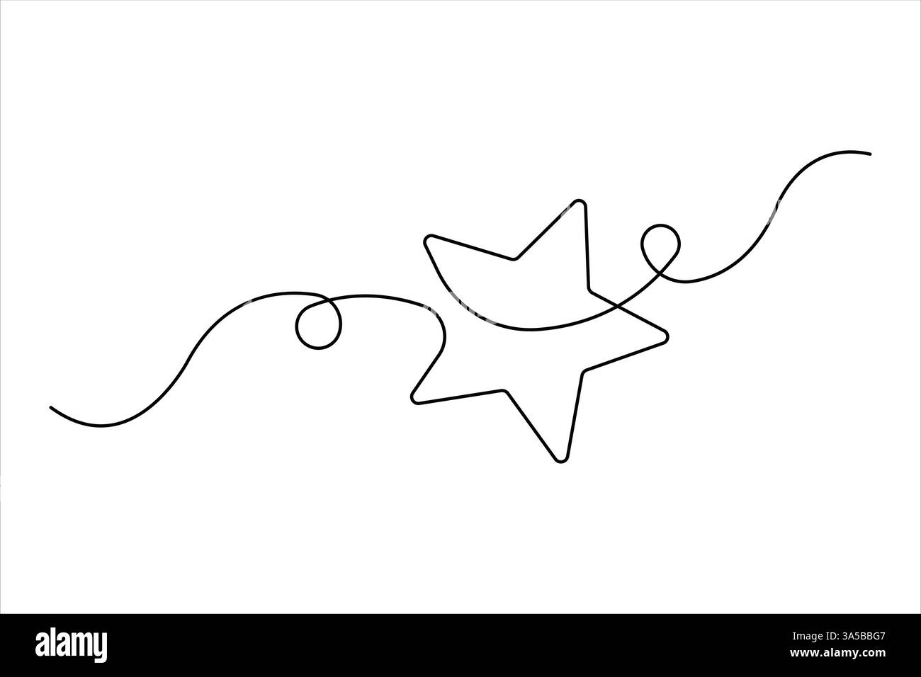 Star continuous one line art drawing of minimalist star vector ...
