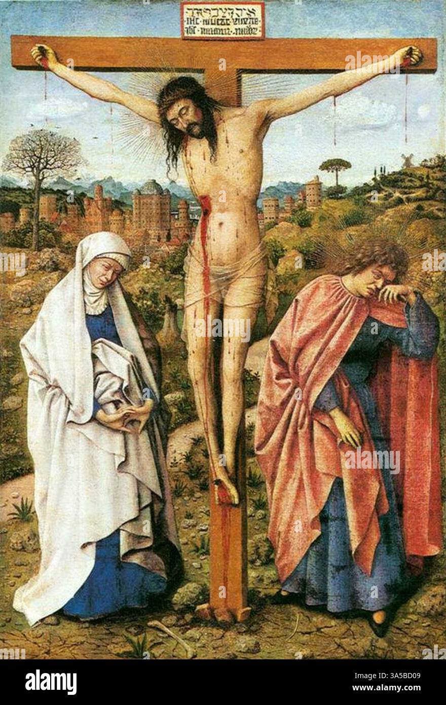 Crucifixion of Jesus Jan van Eyck Stock Photo - Alamy