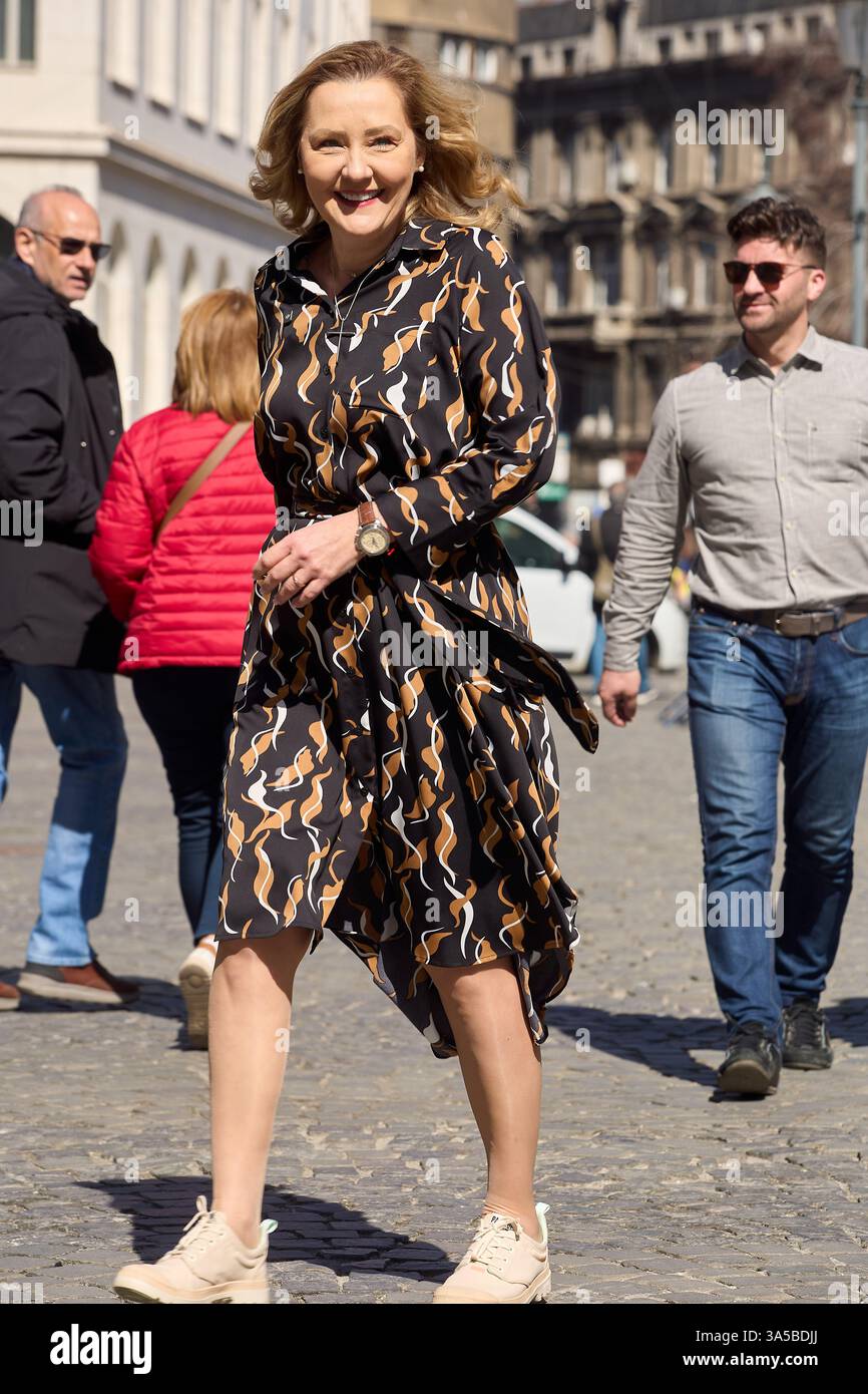 Bucharest, Romania, 22nd Mar 2025: Elena Lasconi, president of the Save ...
