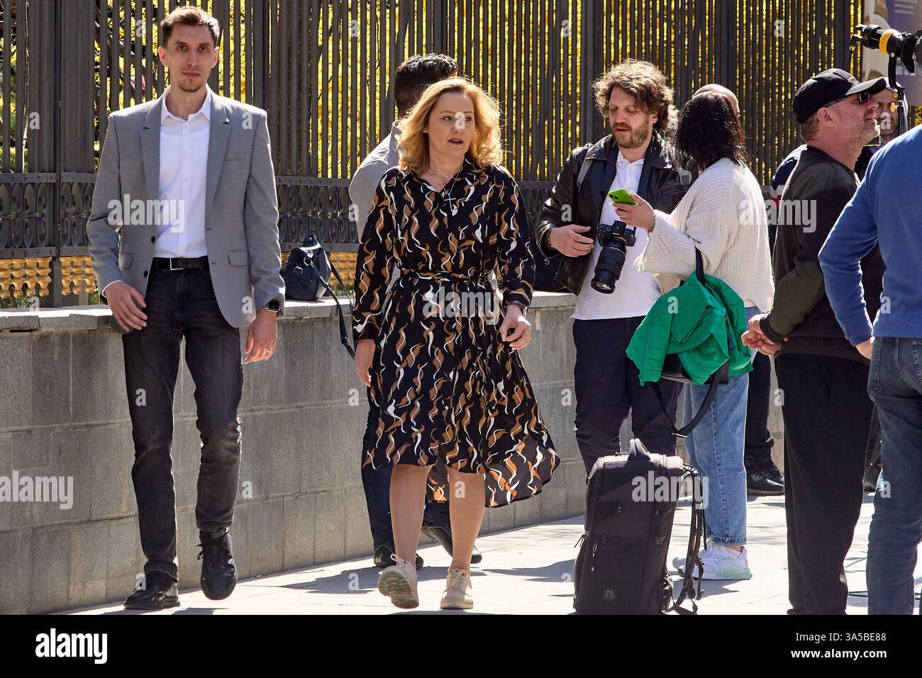 Bucharest, Romania, 22nd Mar 2025: Elena Lasconi (C), president of the ...