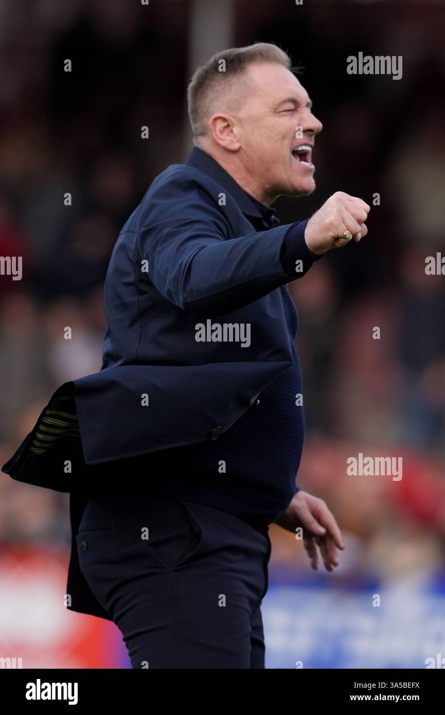 Crawley Town manager Scott Lindsey following the Sky Bet League One ...