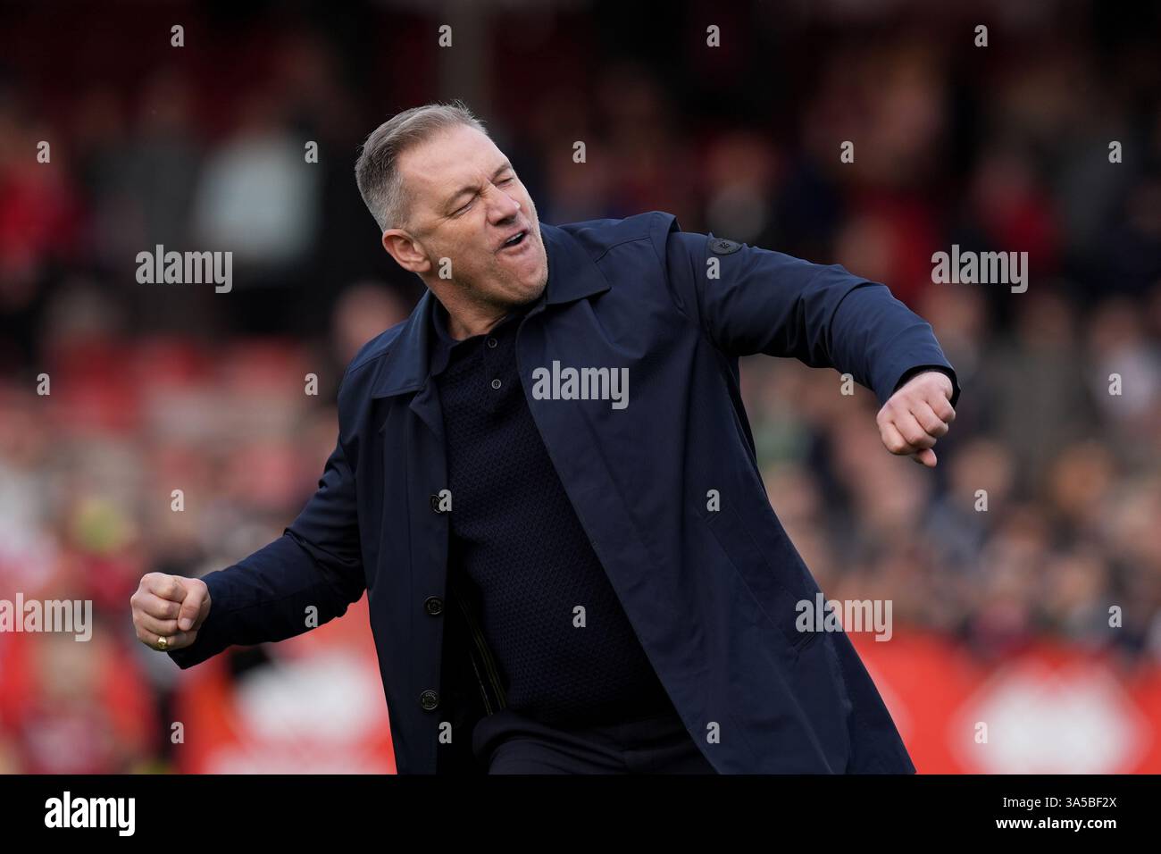 Crawley Town manager Scott Lindsey following the Sky Bet League One ...