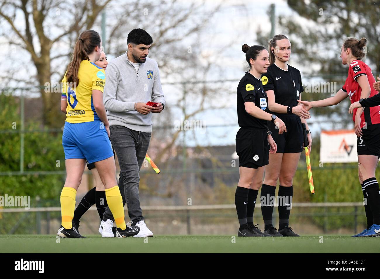 head coach Karim Didi of KVC Westerlo pictured during a female soccer game between KVC Westerlo ...