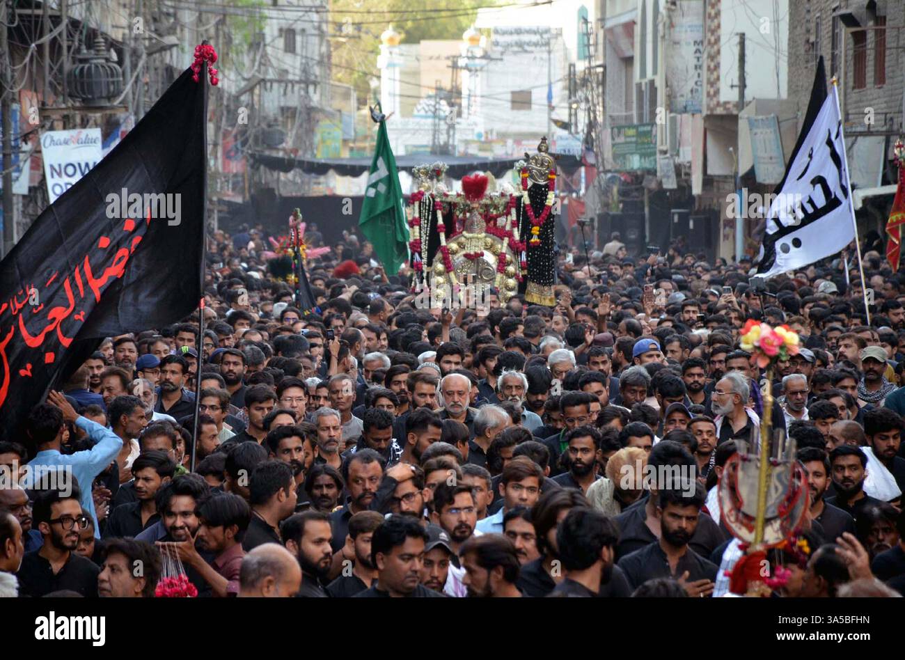 Shiite Muslims are holding mourning procession on the occasion of Youm ...