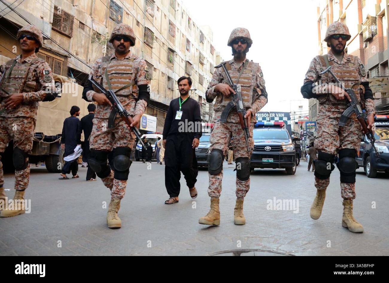 Security officials stand high alert on route to avoid any untoward ...