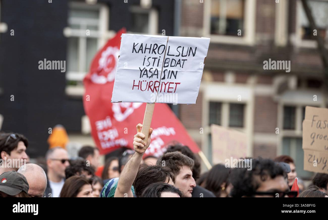 Amsterdam The Netherlands 22nd March 2025 National demonstration ...