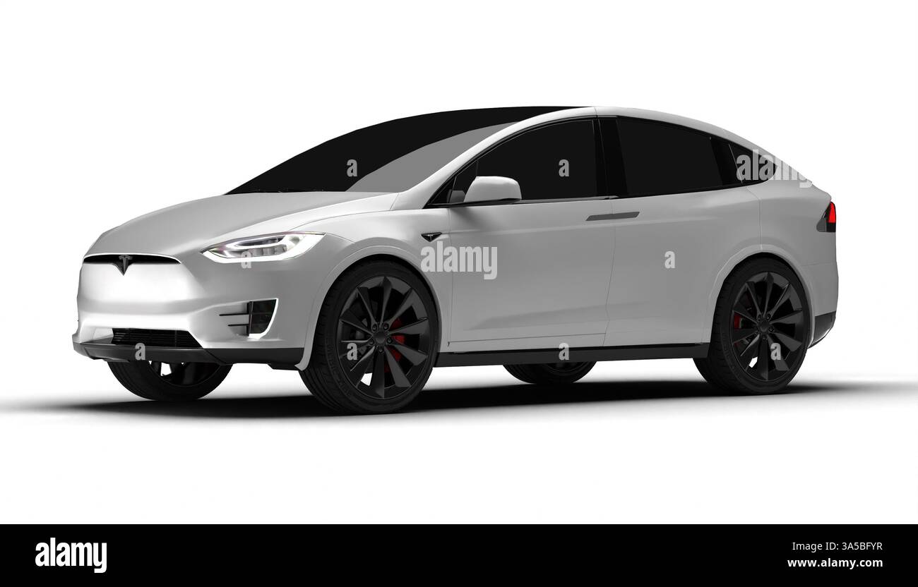 Izmir, Turkey - Mar 19 2025: White background, half-front left view of ...