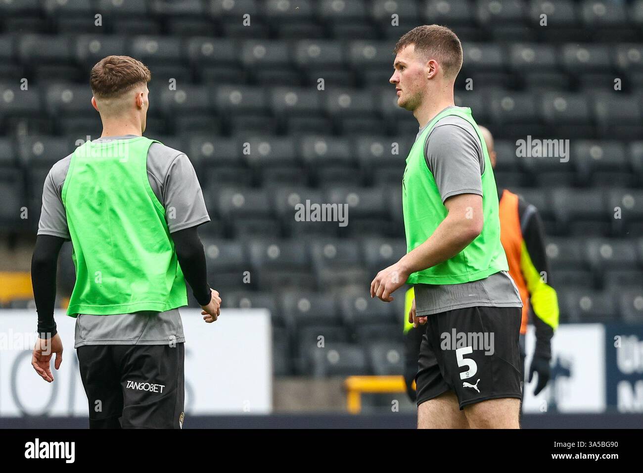 #5, Matthew Platt of Notts County at warm up during the Sky Bet League ...