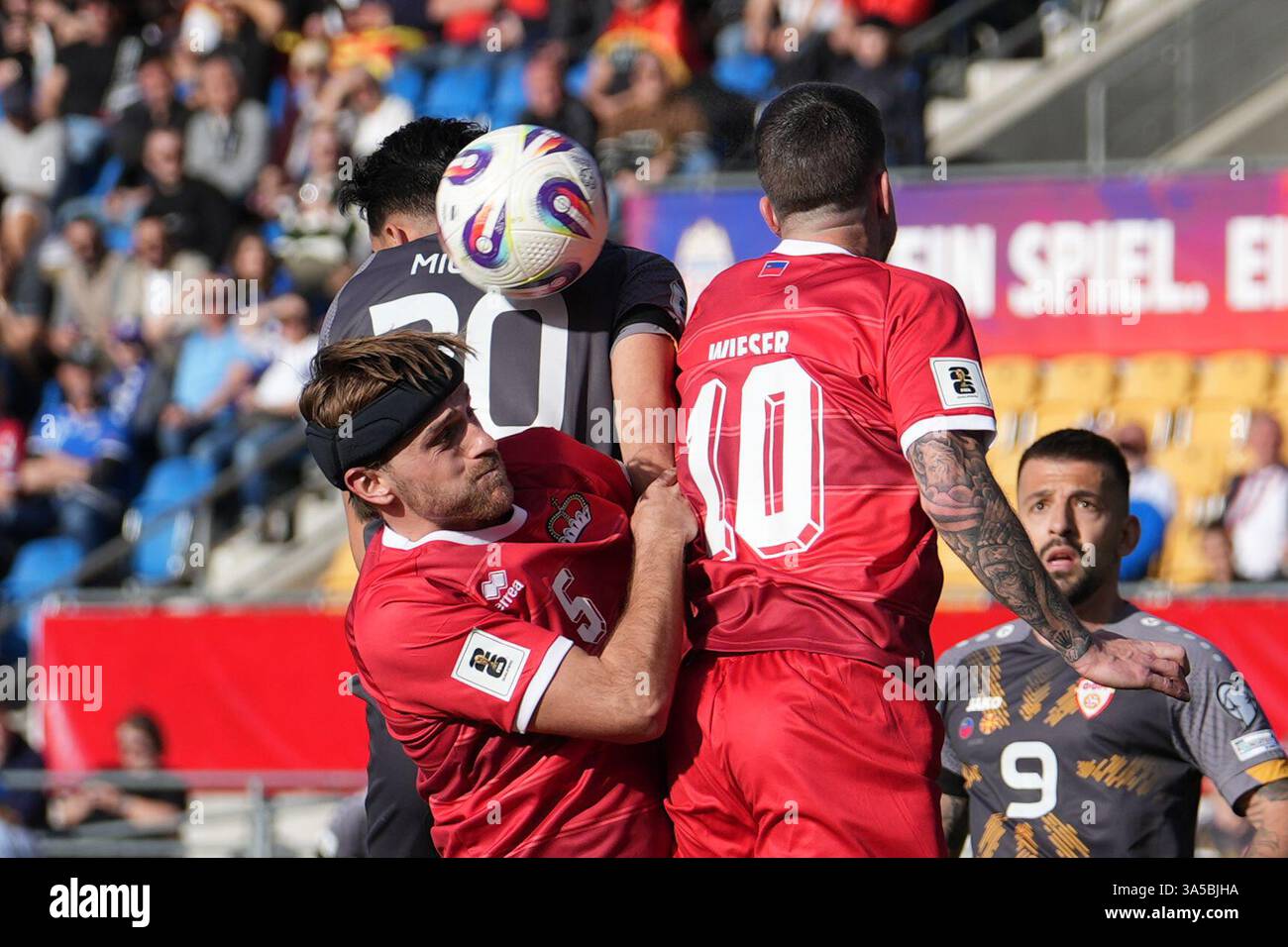 Sandro Wieser (10 LIE), Jens Hofer (5 LIE) and Bojan Miovski (20 MKD ...