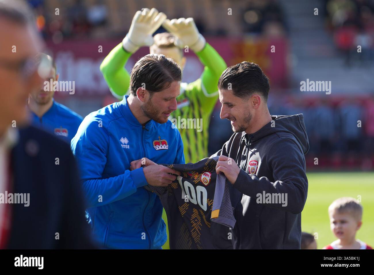 Nicolas Hasler (18 LIE) and Enis Bardhi (10 MKD). European Qualifiers ...