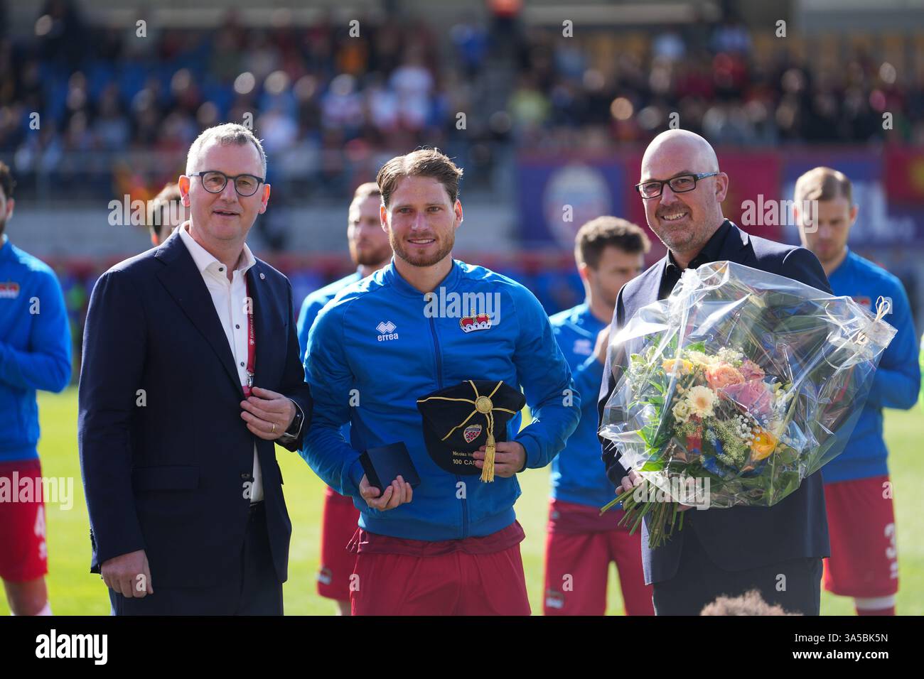LFV president Hugo Quaderer together with head of government Daniel ...