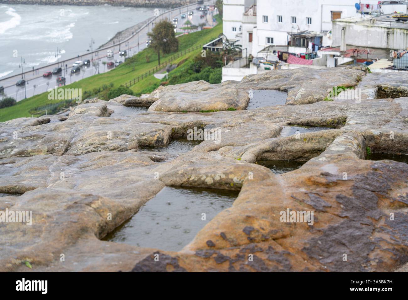 Phoenician necropolis in front of the Tangier medina, Marshan ...