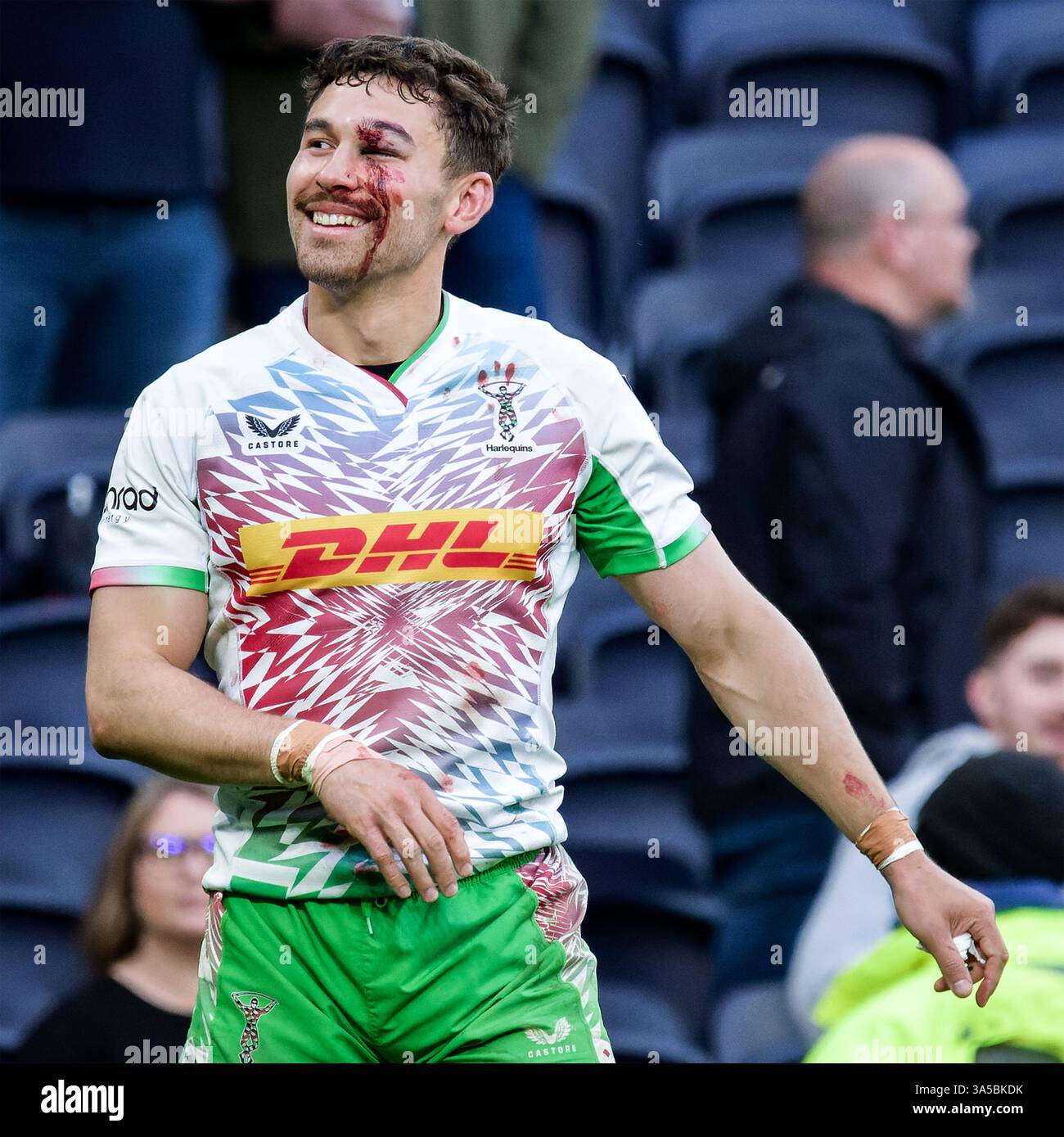 London, UK. 22nd Mar, 2025. London, England, March 22 2025: Nick David (11 Harlequins) after the ...