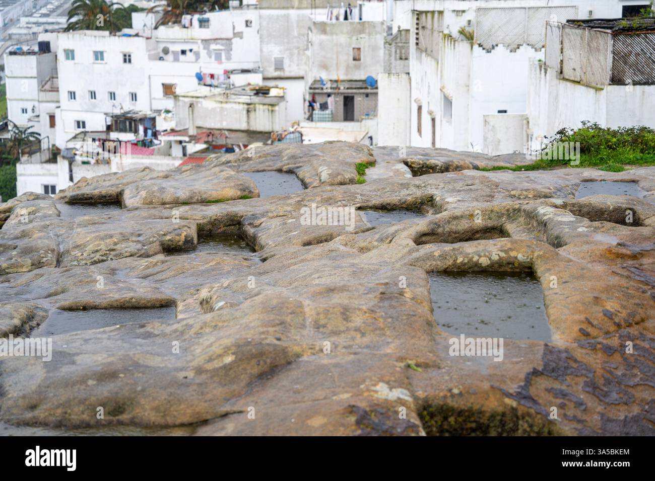 Phoenician necropolis in front of the Tangier medina, Marshan ...