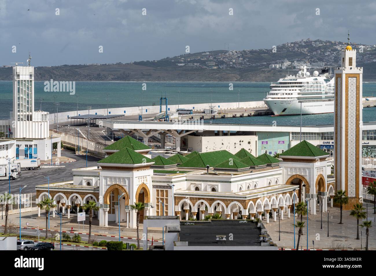 Port Mosque and Port Facilities, Lalla Abla Mosque, Tangier, Morocco ...