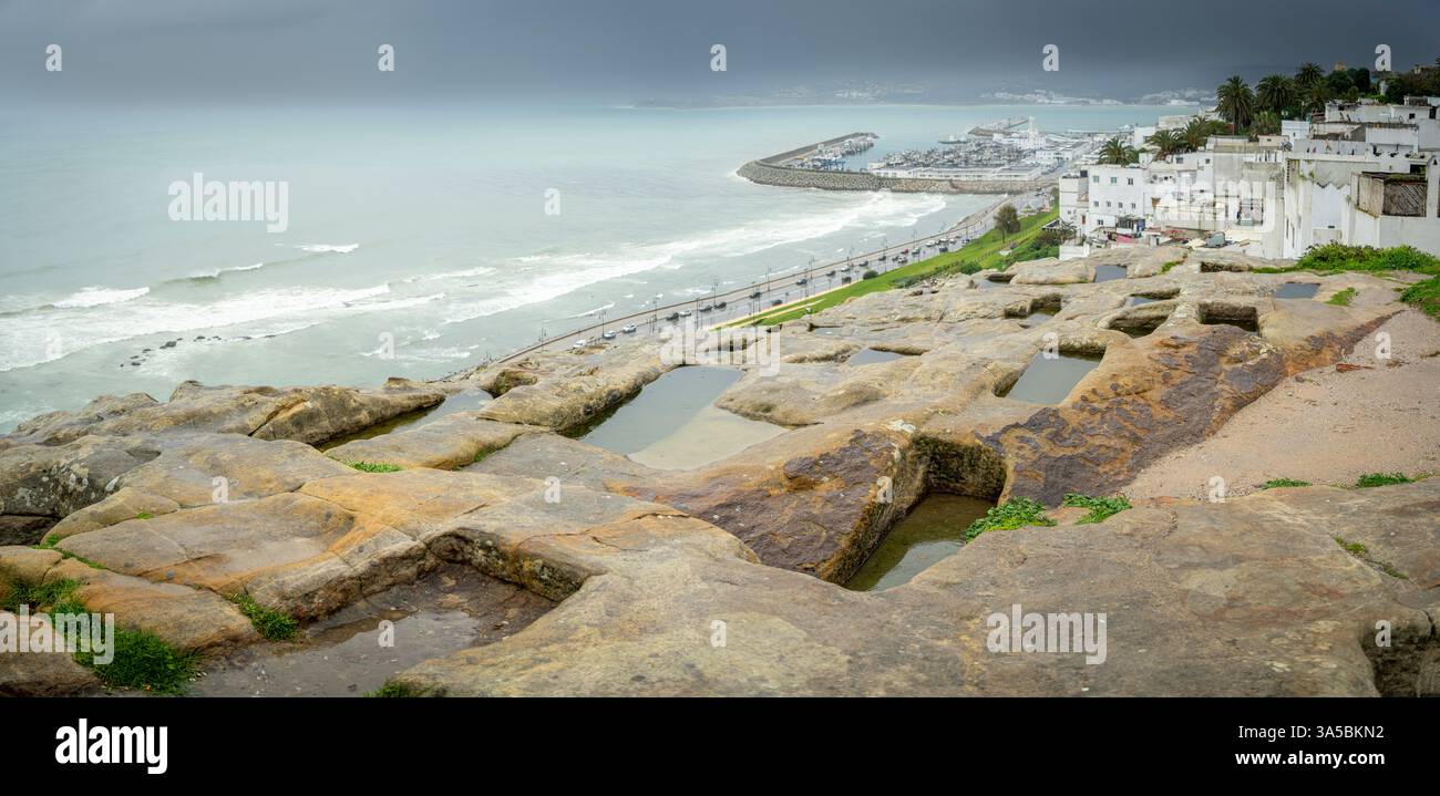 Phoenician necropolis facing the Bay of Tangier, Marshan district ...
