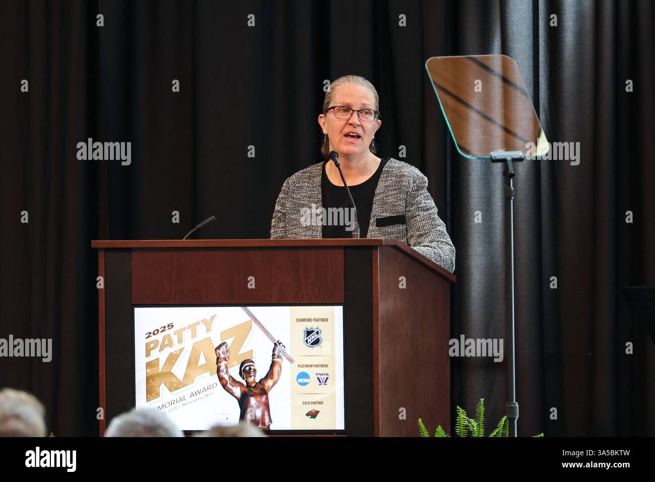 Minneapolis, Minnesota, USA. 22nd Mar, 2025. Laura Halldorson speaks ...