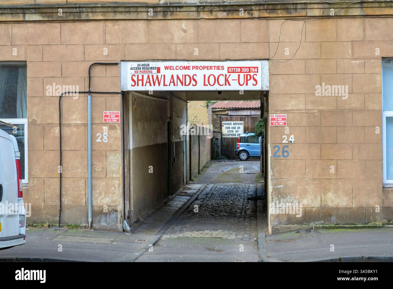 Shawlands lock ups up lockup lockups hi-res stock photography and ...