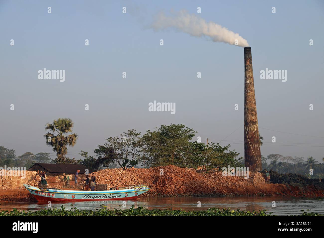 Brick manufacturing works in Bangladesh Stock Photo - Alamy