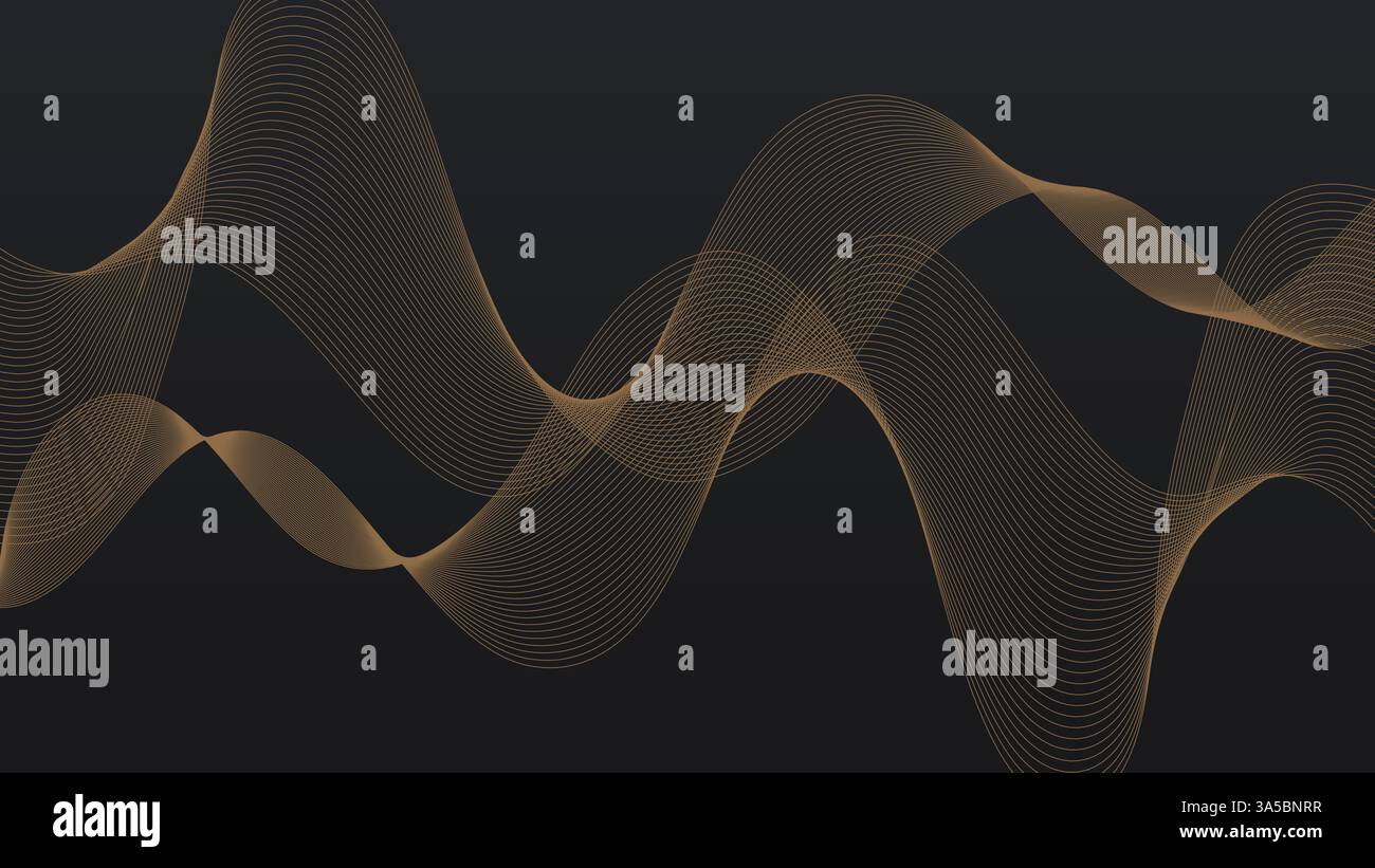 Elegant abstract wave vector background with smooth curves and lines ...