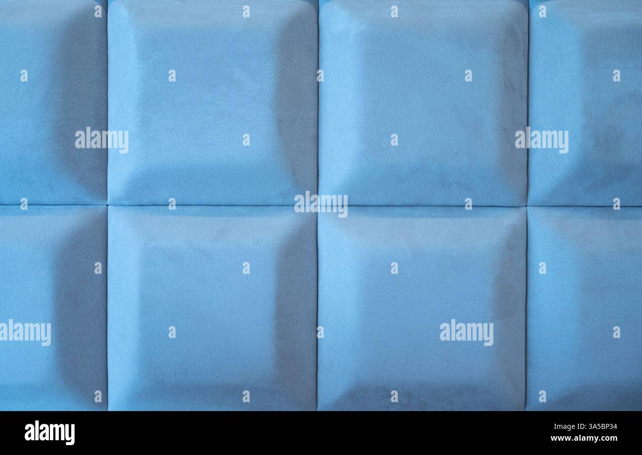 Blue Velvet Bed Headboard Texture Background Stock Photo - Alamy