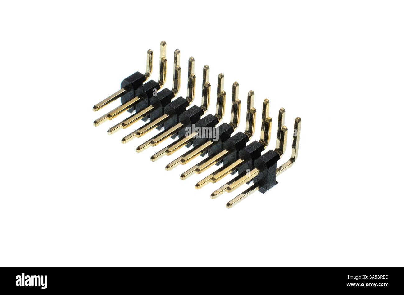 2.54mm Pin Header Right Angle Isolated Stock Photo - Alamy