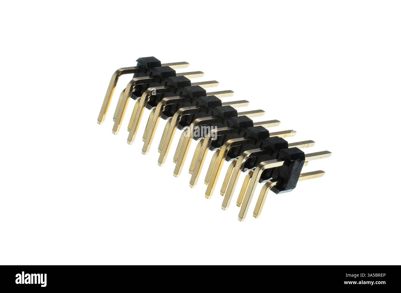 2.54mm Pin Header Right Angle Isolated Stock Photo - Alamy
