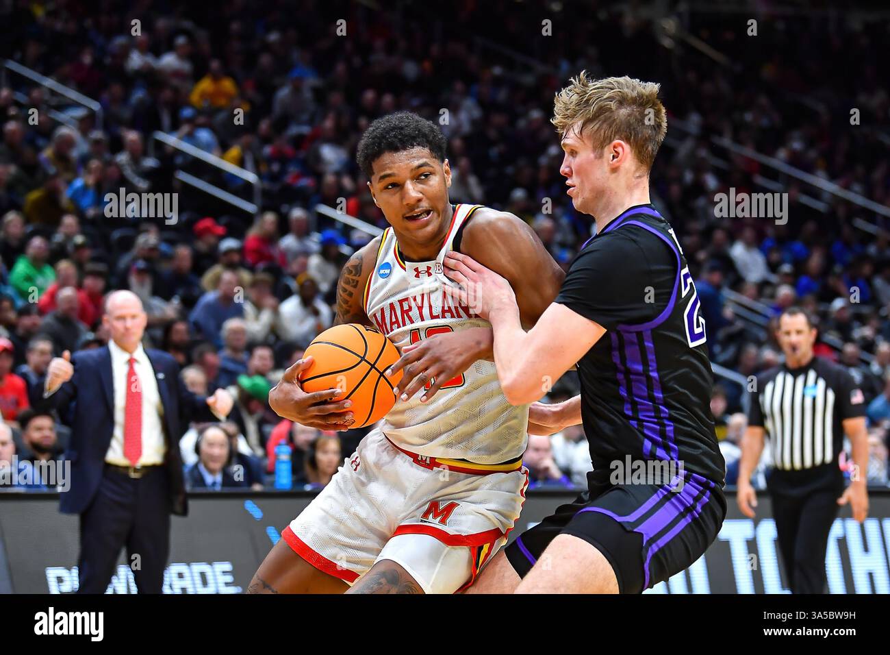 March 21, 2025: Maryland Terrapins forward Julian Reese (10) draws ...