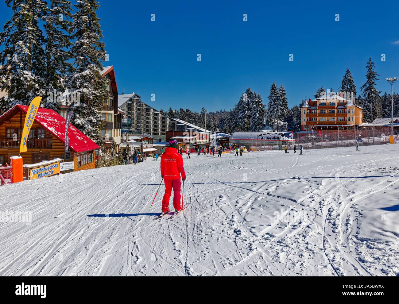 Borovets Ski Resort in the sunshine Stock Photo - Alamy