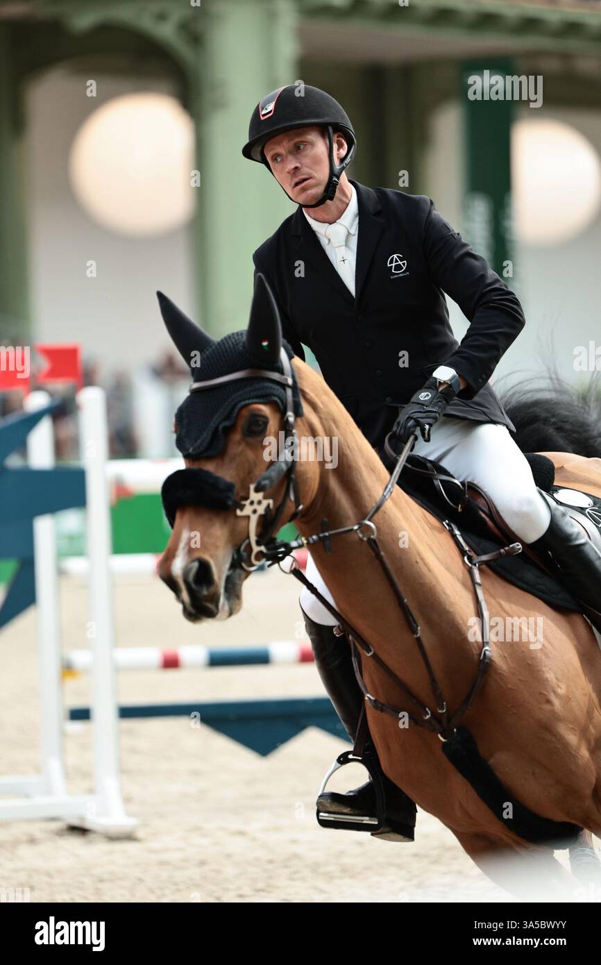 Andreas SCHOU of Denmark with Billy matador during the Prix GL events ...