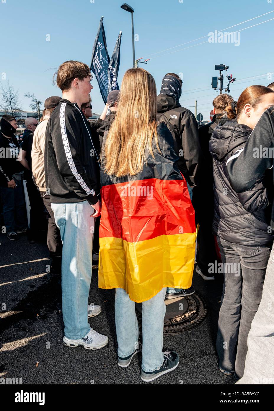 Große Nazi-Demonstration am Berliner Ostkreuz Während einer großen ...