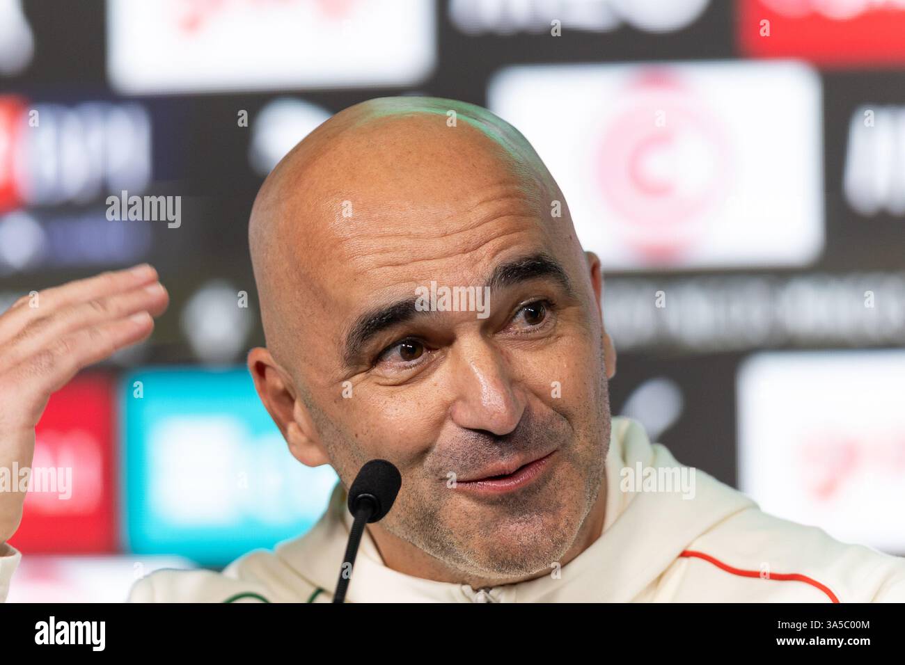 March 22, 2025. Lisbon, Portugal. Portugal's head coach from Spain ...