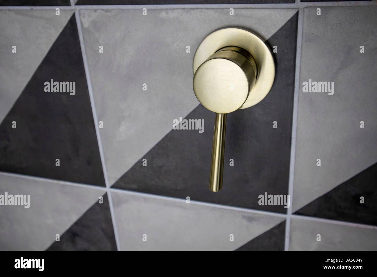 Gold shower handle hi-res stock photography and images - Alamy