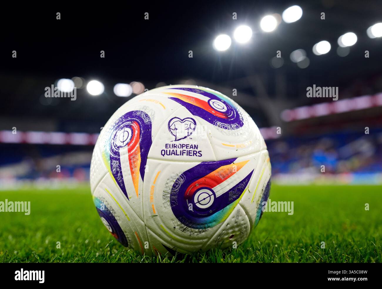 A general view of a European Qualifier football before the 2026 FIFA ...