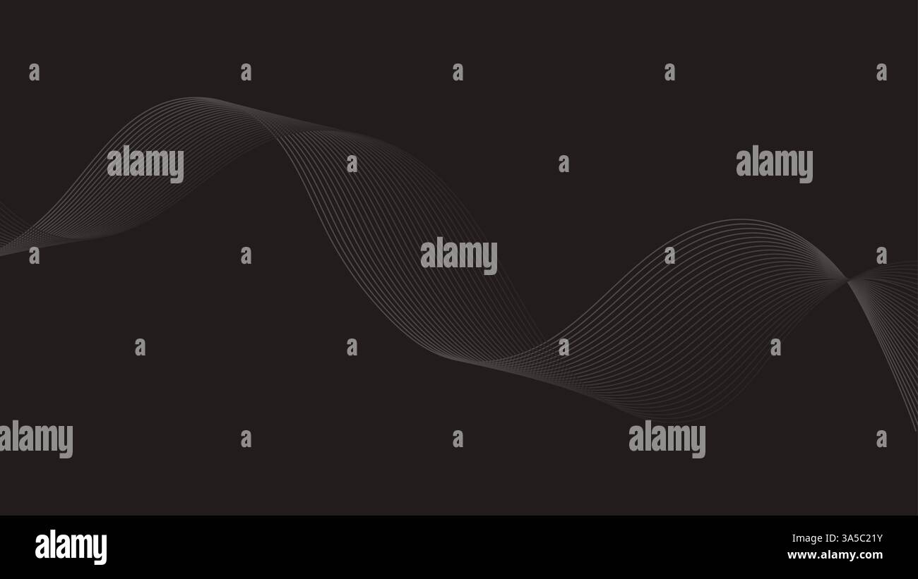 Elegant abstract wave vector background with smooth flowing lines ...