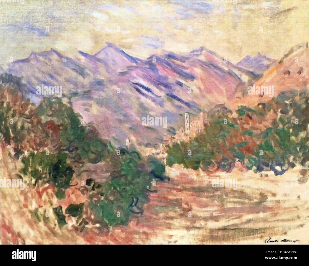 The valley of Nervia and Dolceacqua 1884 (Painting) by Monet, Claude ...