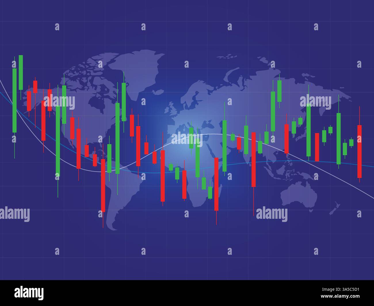 Stock market or forex trading graph in graphic concept suitable for ...