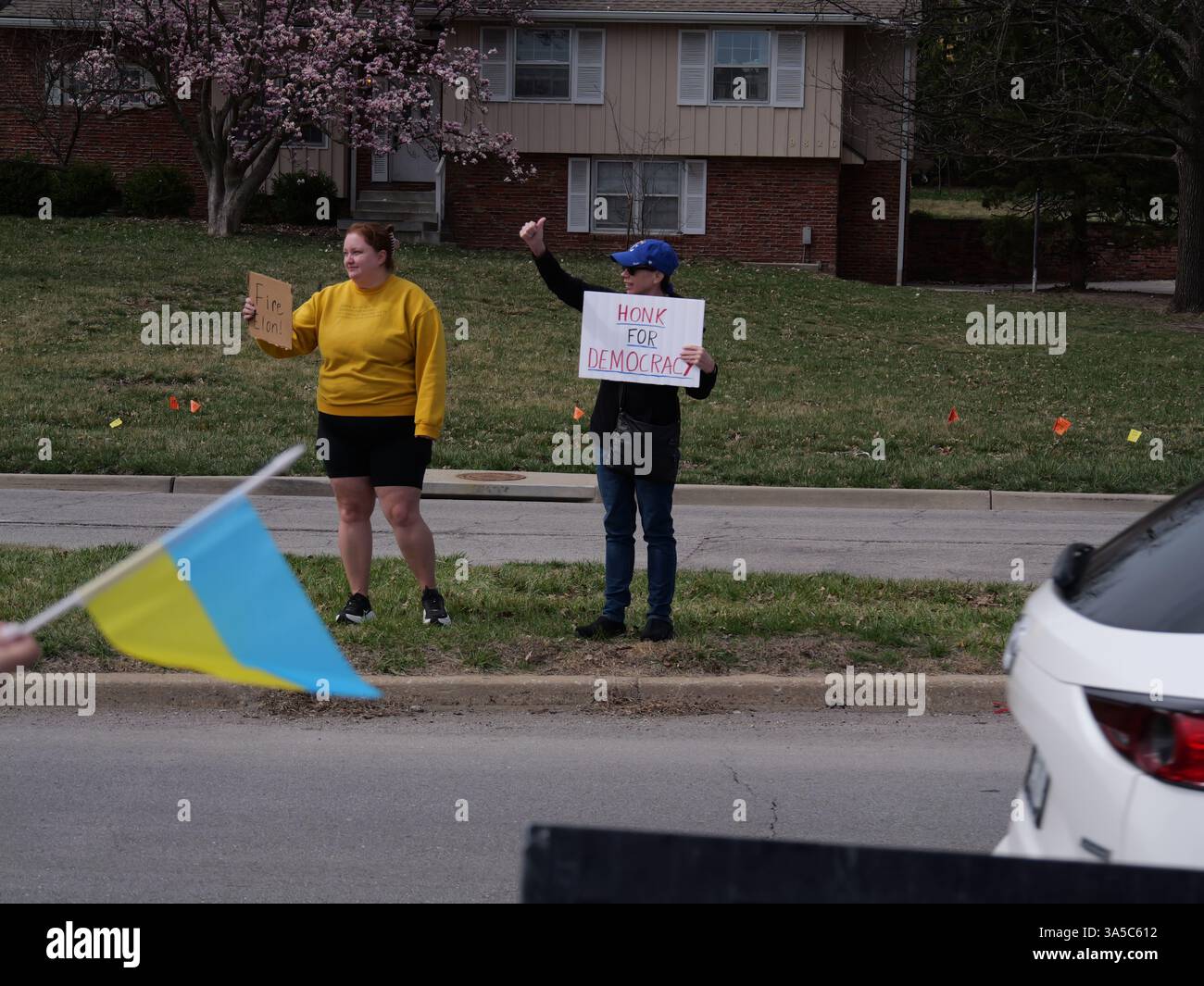Kansas City, Missouri - March 22, 2025: Protest Against Elon Musk, DOGE ...