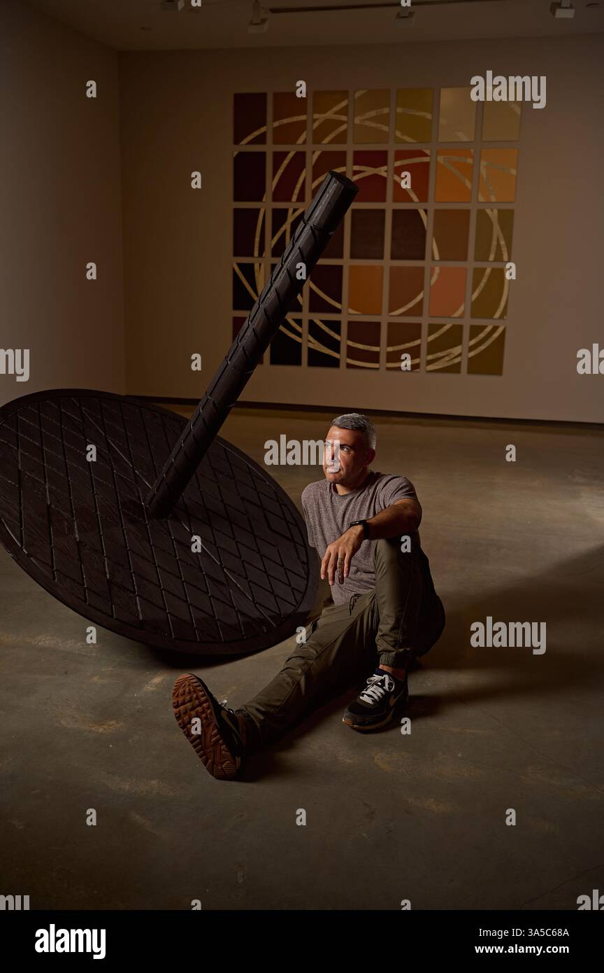 Kamilaroi artist, educator and activist Warraba Weatherall poses for a ...