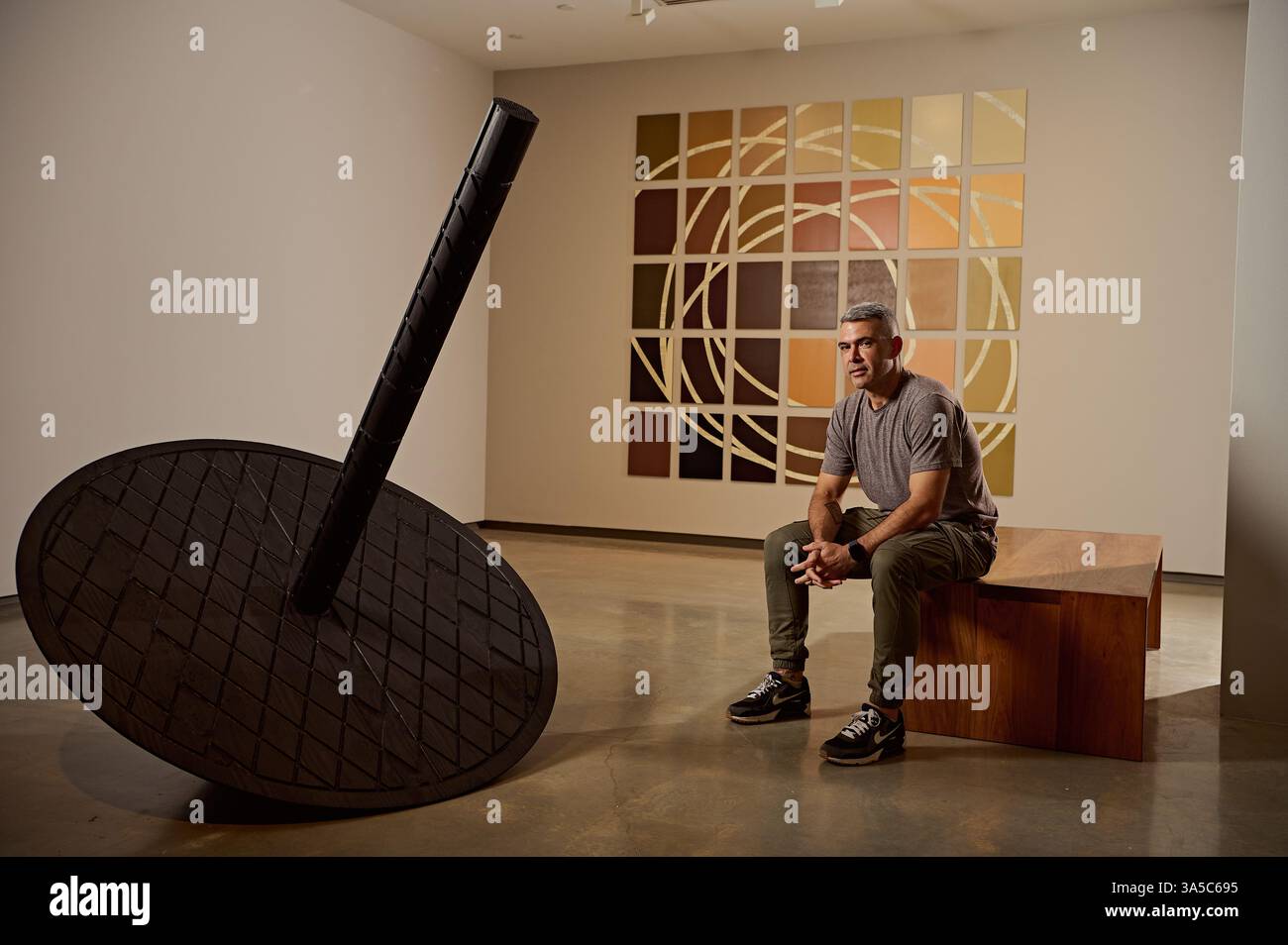 Kamilaroi artist, educator and activist Warraba Weatherall poses for a ...