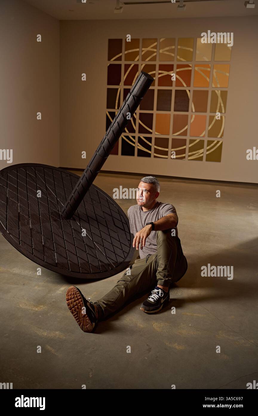 Kamilaroi artist, educator and activist Warraba Weatherall poses for a ...