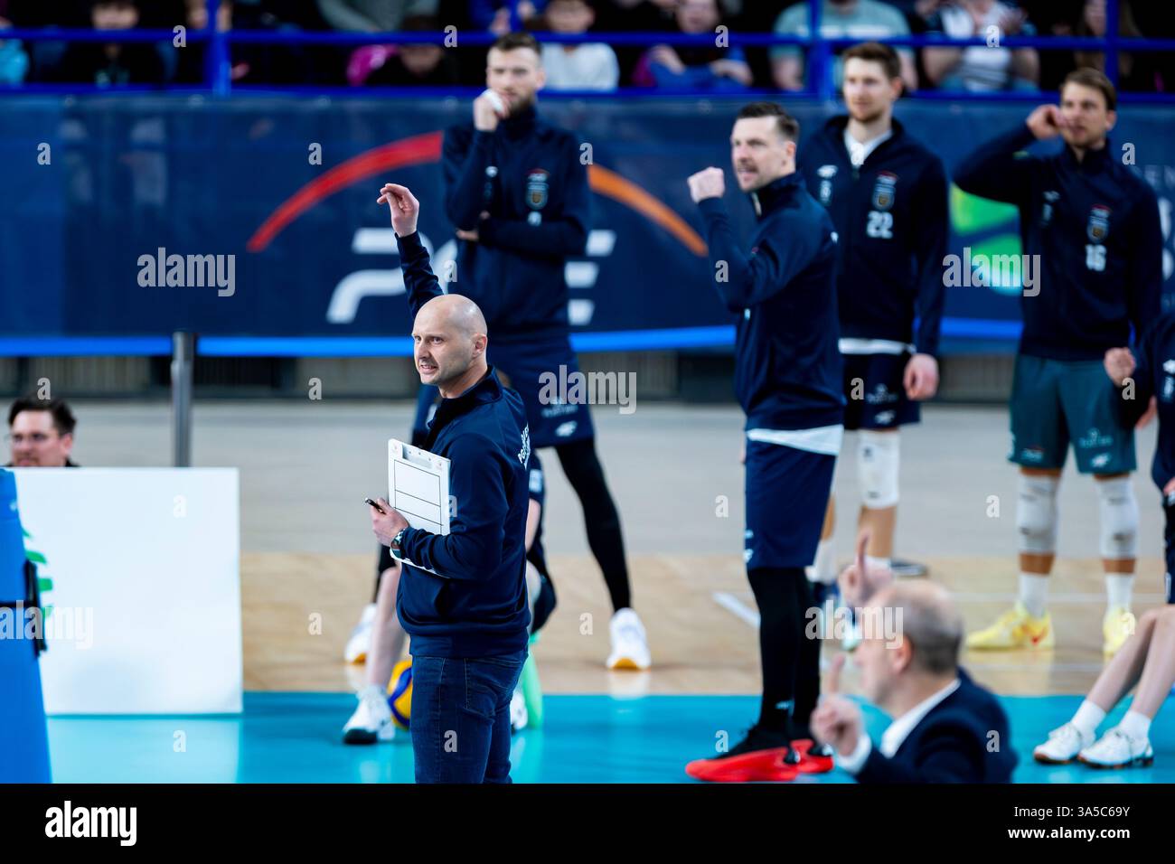 Warsaw, Poland. 22nd Mar 2025. Plusliga Polish Volleyball League match ...