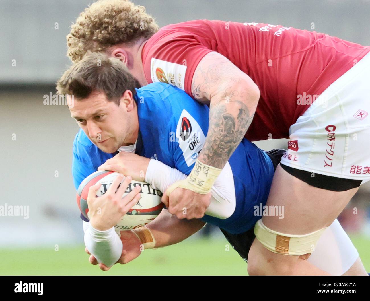 March 22, 2025, Tokyo, Japan - Saitama panasonic Wild Knights wing Tom ...