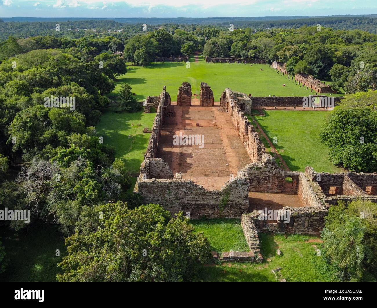 Intimate detail of the main church of the Ruins of San Ignacio ...