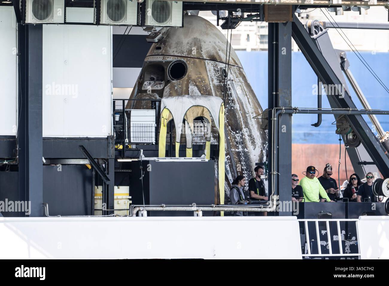 March 22, 2025, Merritt Island, Florida, USA: A SpaceX Crew Dragon ...