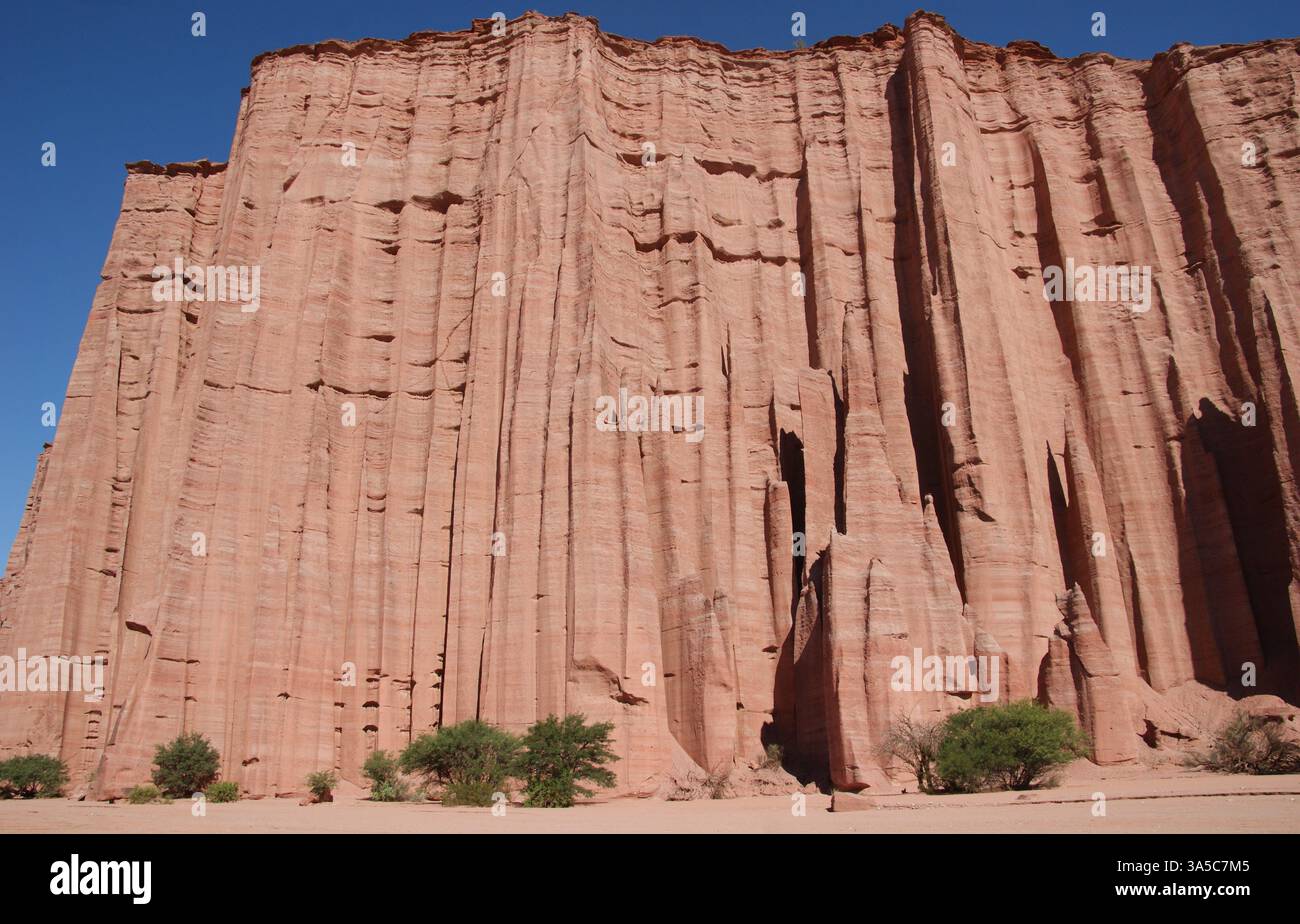 Imposing Talampaya Wall in Talampaya National Park, Argentina Stock ...