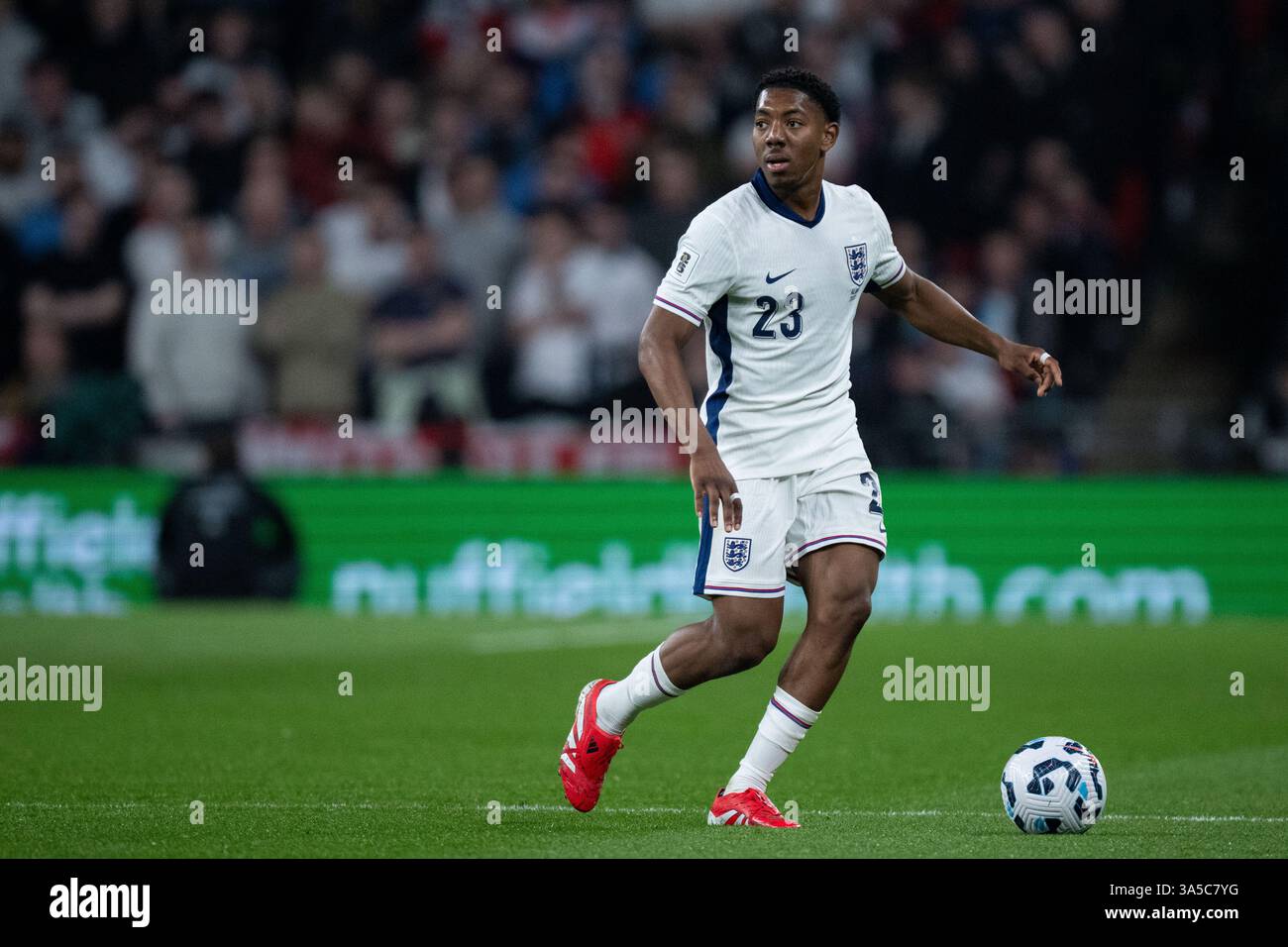 LONDON, ENGLAND - MARCH 21: Myles Lewis-Skelly of England during the ...